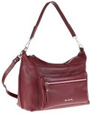 Pierre Cardin Sac &agrave; bandouli&egrave;re pour femme en cuir v&eacute;ritable Made in Italy 35 x 23 x 20 cm 1981, bordeaux, Taille unique