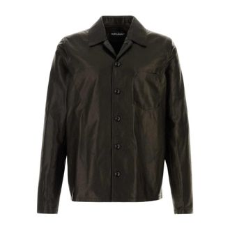 Our Legacy Welding Leder-Overshirt - - Jackets - Herren - Braun - XL
