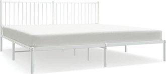 Les Tendances Cadre de lit métal avec tête de lit blanc 200x200