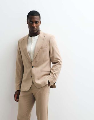 Asos FlexMAX - Veste de costume ajust&eacute;e - Marron clair
