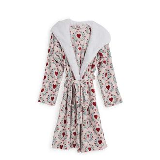 Vera Bradley Peignoir en Polaire pelucheuse (Gamme de Tailles &eacute;tendue), Coeurs Imp&eacute;riaux Rose, S-M Femme