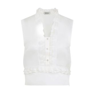 Alberta Ferretti Femme, Tops, Blanc, Taille: 44 FR A08051619 Top
