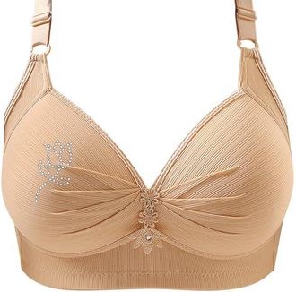 Generic Mince sans lacets confortable respirant sous-v&ecirc;tements grande taille boucle femme soutien-gorge col en V gilet Bralette soutien-gorge de sport soutien