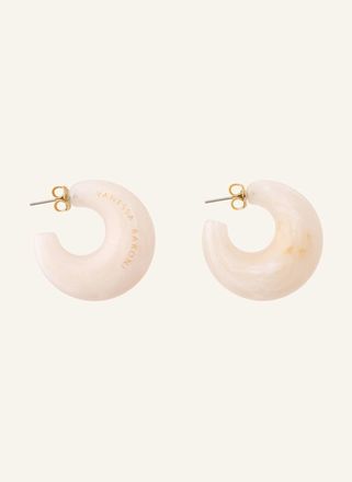 Vanessa Baroni Vanessa Baroni Creolen Moon Earring Latte Marble By Glambou gold