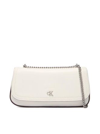 Calvin Klein Handtasche Ck Convertible Chain Small Bag LV04F3172G Weiß