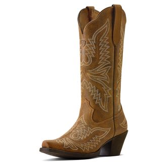 Ariat Womens Round Up Collins D Toe Western Boots in Brown Bomber, B Medium Width, Size 41.5, by Ariat