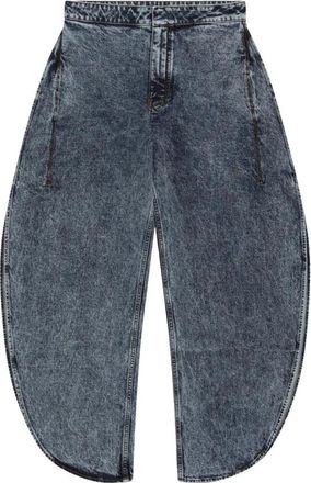 Alaia Femme, Jeans, Bleu, Taille: 38 FR Petal Denim Pants