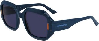 Karl Lagerfeld Femme, Accessoires, Bleu, Taille: ONE Size Injected Lunettes de soleil