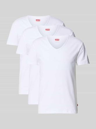 Levi's Regular Fit T-Shirt aus Baumwoll-Mix im 3er-Pack Modell SOLID