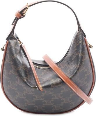 Celine 2021-2025 Teen Lulu In Triomphe Coated Canvas satchel - Braun