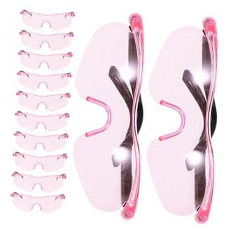 Milisten 12 Pi&egrave;ces Lunettes de Protection Gar&ccedil;on Fille Anti-vent avec Verres Rose Lunettes S&eacute;curit&eacute; Cs Jeux et Laboratoire Confortables et Ajust&eacute;es pour Protec