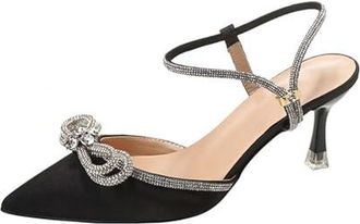 Generic Robe de banquet extra large à talons hauts pour adulte - Blanc - Petite robe de mariée - Chaussures de mariage - Sandales Baotou creuses pointues - Ta