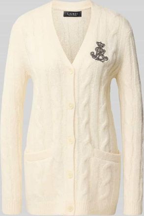 Lauren Ralph Lauren Cardigan aus Mohair mit Logo-Applikation