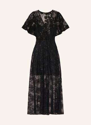Maje Spitzenkleid Mit Pailletten schwarz