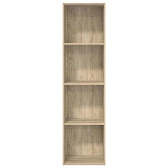 Generic Aufbewahrungs-B&uuml;cherregal, Vertikaler Offener Regal-Organizer, B&uuml;cherregal aus Holzwerkstoff f&uuml;r Wohnzimmer, Schlafzimmer, B&uuml;ro (Sonoma-Eiche 61)