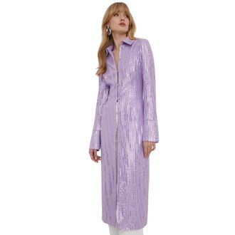 Stine Goya Sonja Pailletten-Shirtdress - - Dresses - Damen - Lila - 2XS