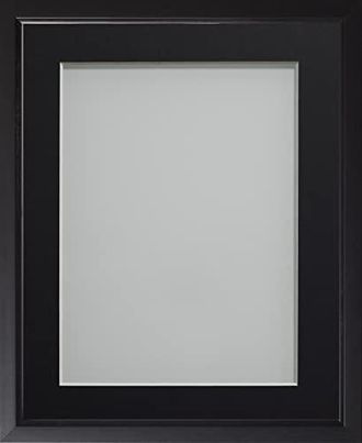 Frame Company Drayton Black Picture Photo Frame with Black Mount * Choice of Sizes*