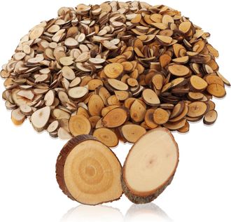 Com-Four 300g Streudeko aus Holz - Zubehör für DIY-Projekte - helle und dunkle Naturholzchips zum Basteln - ganzjährige Tischdeko für Hochzeit, Party, Geburtst