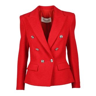 Alexandre Vauthier Femme, Vestes, Rouge, Taille: 42 FR Veste Élégante en Mélange Coton