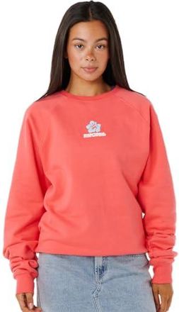 Rip Curl Long Sleeve, Relaxed Fit Crewneck Casual Pullover Crew Sweatshirt Maillot de survêtement, Watermelon Luxe Surf, Small Femmes