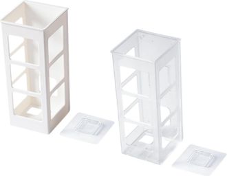 Angoily 2 St&uuml;ck Selbstklebende Wandhalterung f&uuml;r F&ouml;hn und Lockenstab Bohrfreie Haarstyling Halterung aus Transparentem Kunststoff Kompakter Organizer f&uuml;r Bade