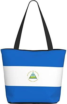 AOOEDM Sac &agrave; provisions pour femme avec drapeau du Nicaragua 33 x 28 x 19 cm. Le cadeau parfait pour la Saint-Valentin. Cest de la Saint-Valentin pour maman,