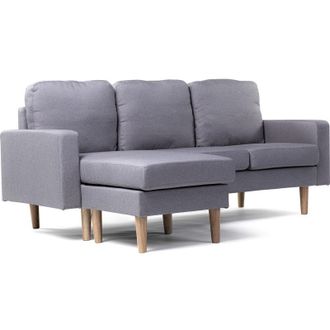 Habitat et Jardin Habitat Et Jardin - Canap&eacute; dangle r&eacute;versible 3 places en tissu polyester - M&eacute;ridienne r&eacute;versible - Structure en bois dEucalyptus - Gris clair