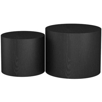 Vicco Couchtisch-Set Giva, Schwarz, 48 x 48 cm, Vicco