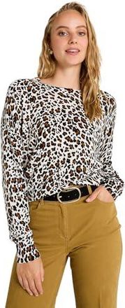 Grain de Malice Pull imprim&eacute; l&eacute;opard &agrave; col Rond Femme