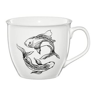 Ambition Tasse mit Sternzeichen Fische 550ml Zodiac Jumbotasse Porzellan Sp&uuml;lmaschine & Mikrowelle