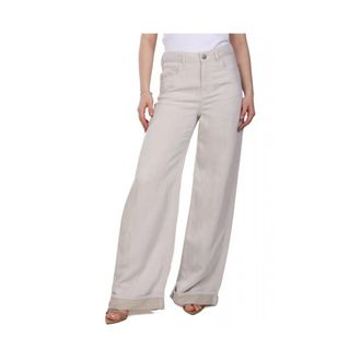 Emporio Armani Femme, Jeans, Gris, Taille: W29 Linen Blend Wide-Leg Jeans