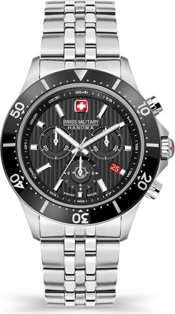 Swiss Military Hanowa Uhren - Quarzuhr Flagship X Chrono - Gr. unisize - in Silber - f&uuml;r Damen