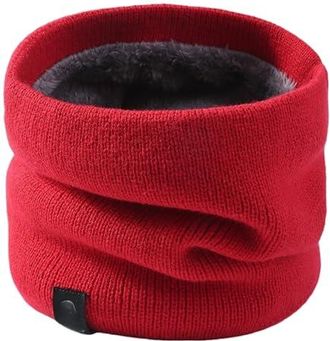Generic Cache-cou dhiver pour homme et femme en polaire coupe-vent qui peut protéger le nez, les oreilles et le visage, Rouge-C., Taille unique