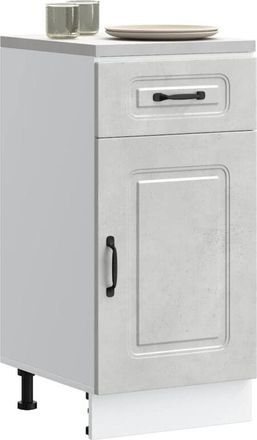 vidaXL Vidaxl - Armoire de cuisine Kalmar gris b&eacute;ton bois ding&eacute;nierie