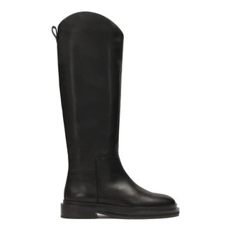 Kazar Flache Slipper-Boots aus Leder - - Shoes - Damen - Schwarzk - 39 EU