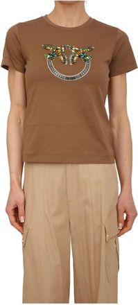 Pinko Pinko, Femme, Tops, Brun, Taille: 42 FR Jersey