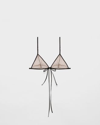 Prada BH aus Seiden-Chiffon mit Punktmuster