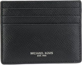 Michael Kors Homme, Accessoires, Noir, Taille: ONE Size Harrison Crossgrain Leather Tall Card Case