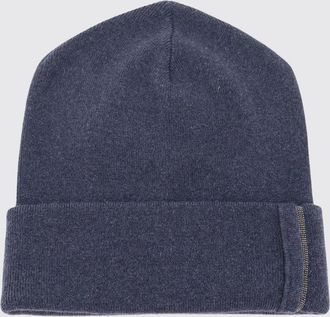 Brunello Cucinelli Beanie aus reinem Kaschmir von mit Umschlag und Monili-Verzierung
