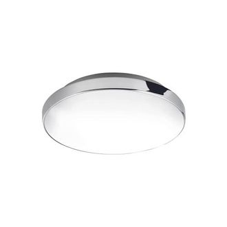 Briloner Leuchten - LED Deckenleuchte, Badlampe, IP44, 13 Watt, 1.200 Lumen, 4.000 Kelvin, Wei&szlig;-Chrom, &Oslash; 28,5cm, Wei&szlig;/Chrom, 3351-016