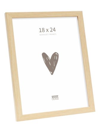 Deknudt Frames Bilderrahmen f&uuml;r Foto 18x24 cm in heller Holzfarbe - f&uuml;r Fotos, Poster oder Poster, S243H1 - zum Aufstellen oder Aufh&auml;ngen