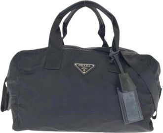 Prada unisex, Pre-owned, Noir, Taille: ONE Size Pre-owned Tessuto 2way Boston bag