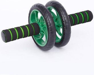 IFUNDOM Bauchroller mit Automatischem Rückprall Geräuschloses Doppelrad Fitnessgerät für Bauchmuskeltraining Inklusive Rutschfestem Kniematte Robustes Materia