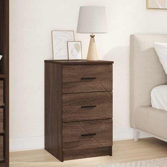 vidaXL Cabinet de chevet avec tiroir Ch&ecirc;ne marron 38 x 38 x 66 cm vidaXL