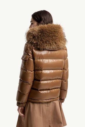 Moncler Fur-Trimmed Quilted Down Jacket - Camel