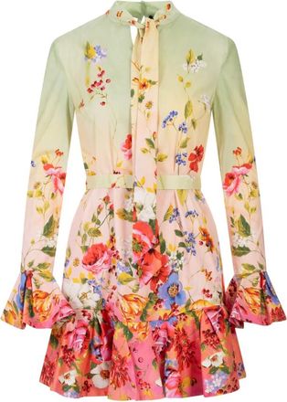 Roberto Cavalli Femme, Robes, Multicolore, Taille: 36 FR Mini-robe Imprim&eacute; Miami