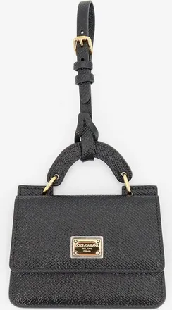 Dolce & Gabbana Hammered leather card holder with metal logo tag - DOLCE & GABBANA - gender_Woman