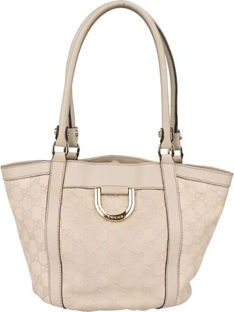 Gucci Crossbody Bags - Gucci GG Leather Monogram Abbey Handbag - Gr. unisize - in Wei&szlig; - f&uuml;r Damen