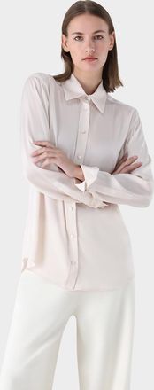 van Laack Taillierte Hemdbluse aus Seide mit Stretch
