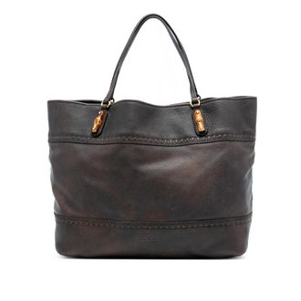 Gucci Black Large Leather Laidback Crafty Tote